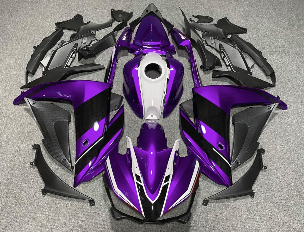Yamaha R3 Fairings (2015-2018) Purple, Black, White | Kings