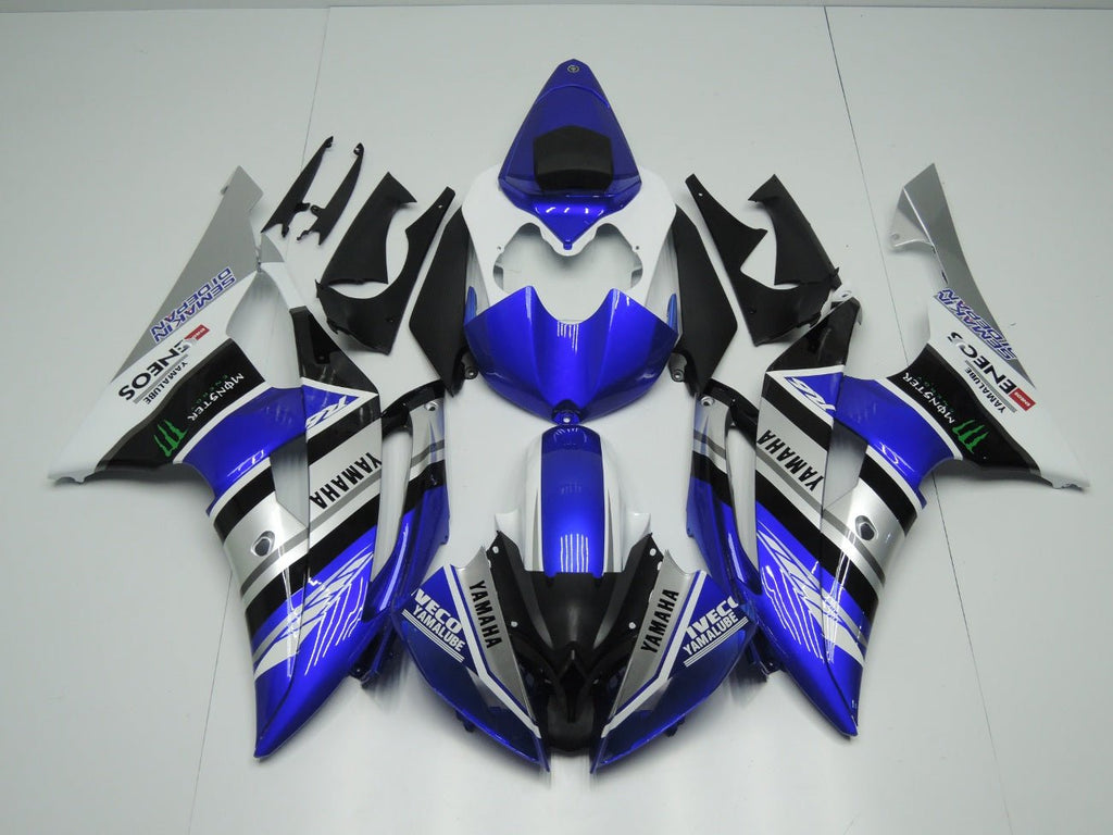 Yamaha R6 Fairings (2008-2016) Blue, Silver, Black, Eneos