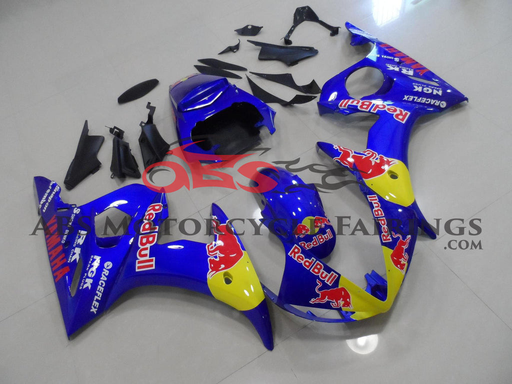 Yamaha R6 Fairings (2003-2004) Blue Red Bull