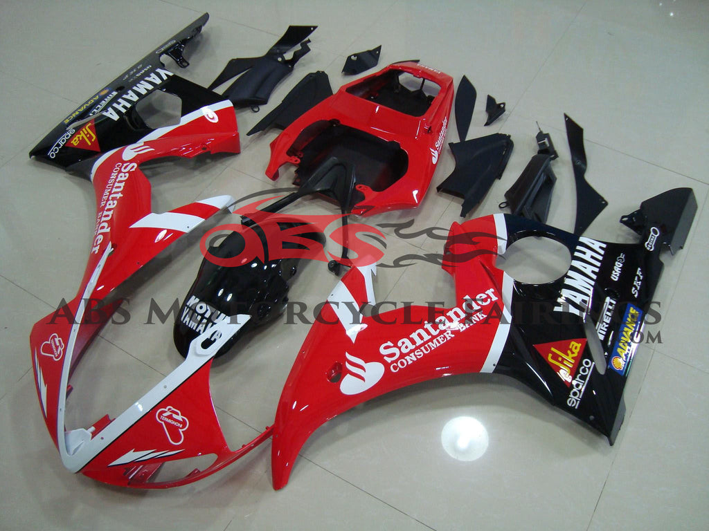 Yamaha R6 Fairings (2005) Red, Black, White Santander