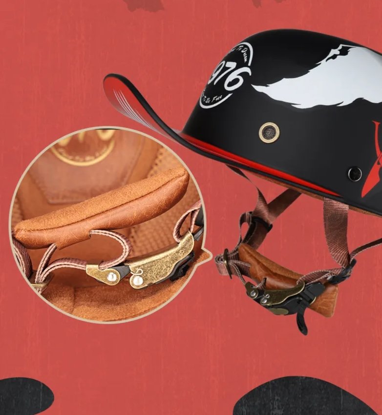 Motorcycle Helmet, Matte Black, Gold Owl Retro Baseball Cap