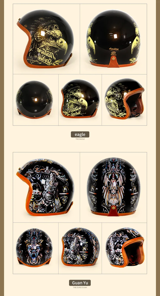 Hand Painted Motorcycle Helmet | Silver Metal Dragon | Kings
