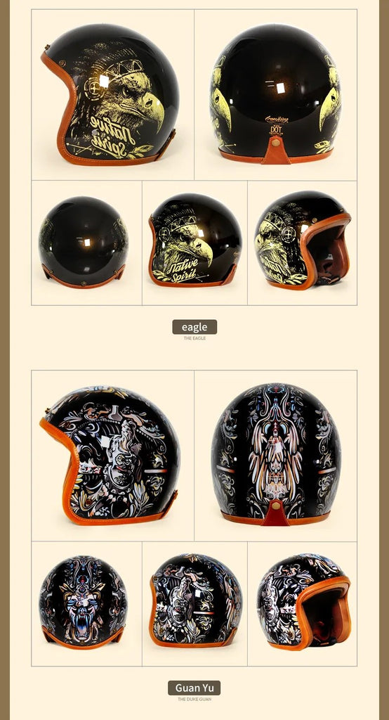 Hand Painted Motorcycle Helmet, Asian Dragon | Kings