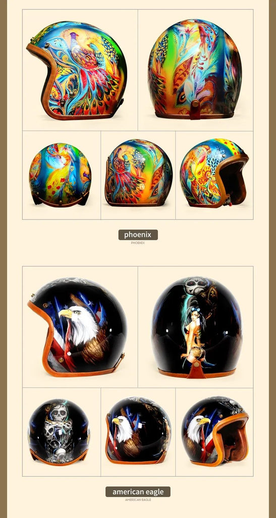 Hand Painted Motorcycle Helmet, Asian Dragon | Kings