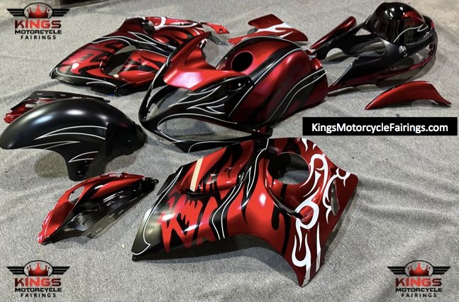 Suzuki Hayabusa Fairings - Matte Red, Matte Black, Tribal