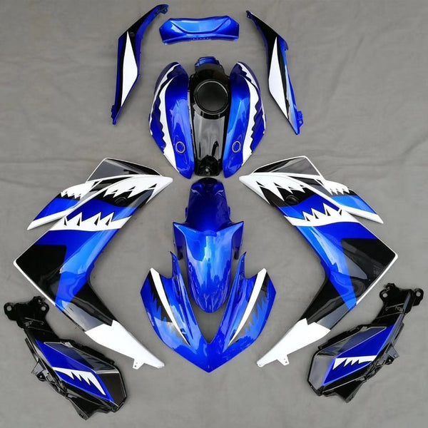 Yamaha R3 Fairings (2015-2018) Blue, Black, White Shark