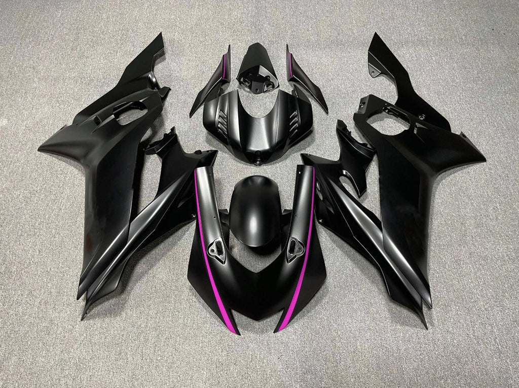 YAMAHA R6 Fairings (2017-2022) Matte Black, Pink | Kings