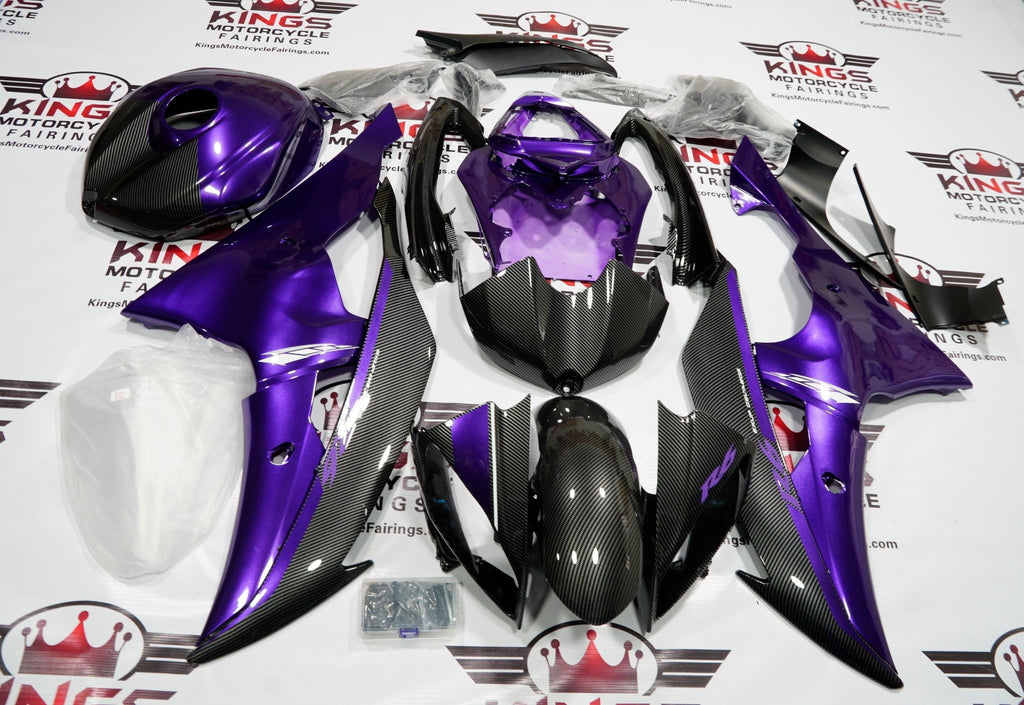 Yamaha R6 Fairings (2008-2016) Carbon Fiber, Dark Purple