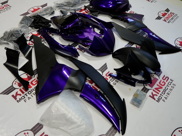 Yamaha R6 Fairings (2008-2016) Matte Black, Dark Purple